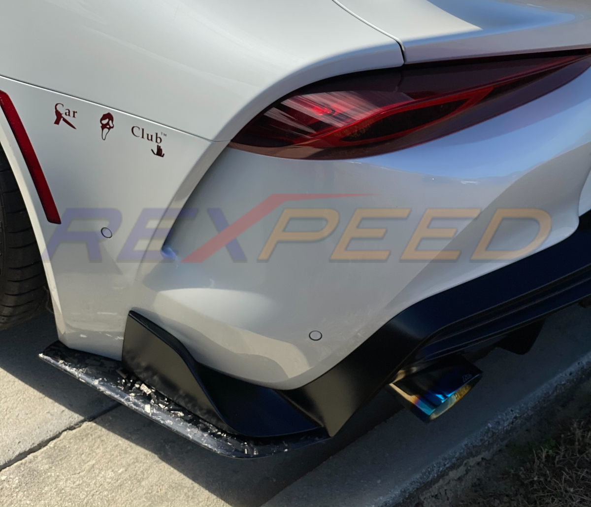 Rexpeed A90 / A91 MKV Supra V2 Forged Carbon Rear Bumper Side Spats (A ...